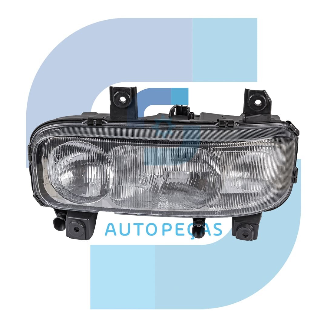 FAROL PRINCIPAL LE LENTE ESTRIADA COM AUXILIAR ATEGO