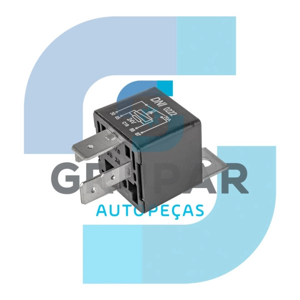 RELE AUXILIAR COM SUPORTE 24V 70A 4T VOLVO / SCANIA / MERCEDES